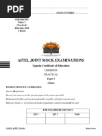Wakissha Joint Mock Examination Uace 5152 Agriculture Past Paper 2024 | PDF