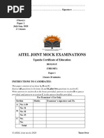Uneb Uace Biology P2 Guide 2023 | PDF | Photosynthesis | Breathing