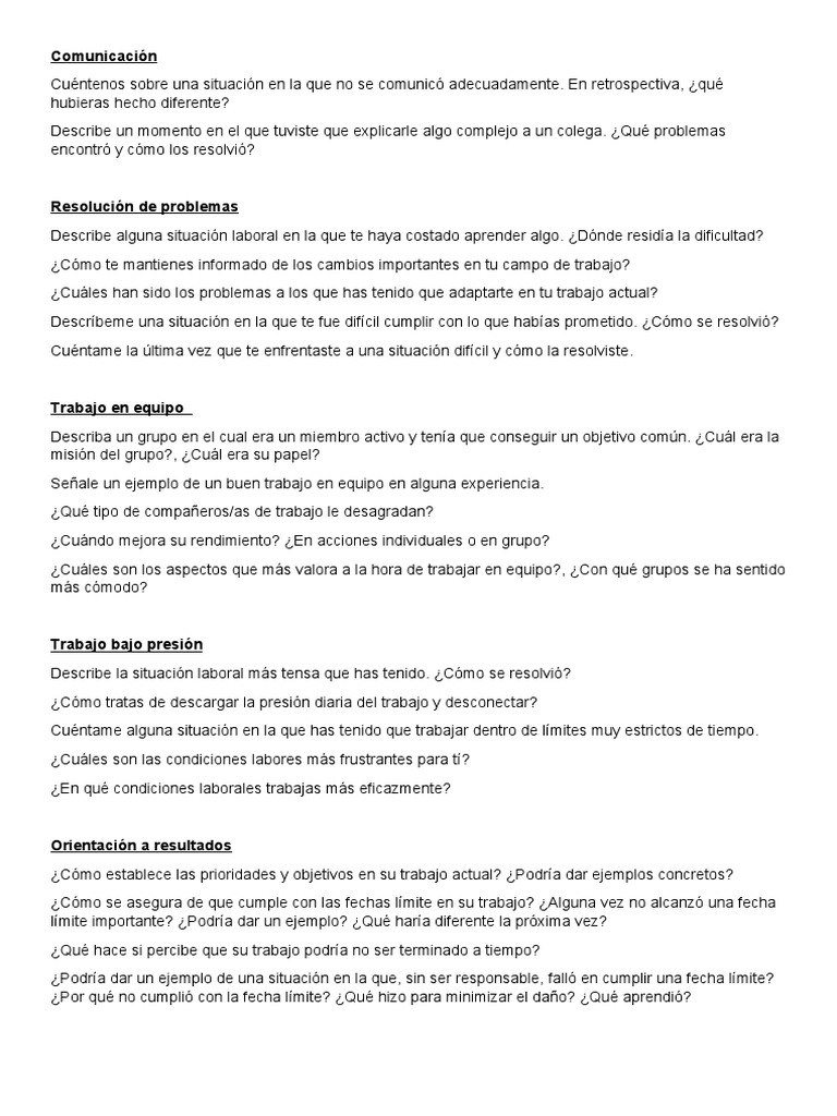 Las 5 Competencias Que Se Evalua en GDH | PDF