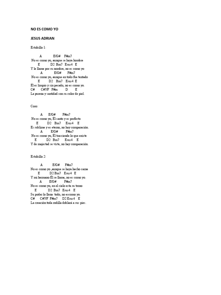 No Es Como Yo | PDF