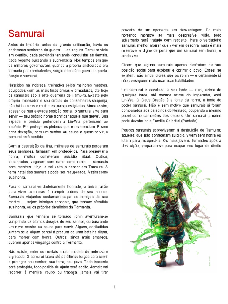 Samurai T20 | PDF | Samurai | Bushido