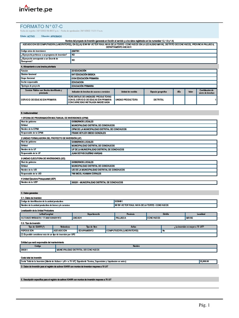 Formato 7c Mayas Computadoras | PDF