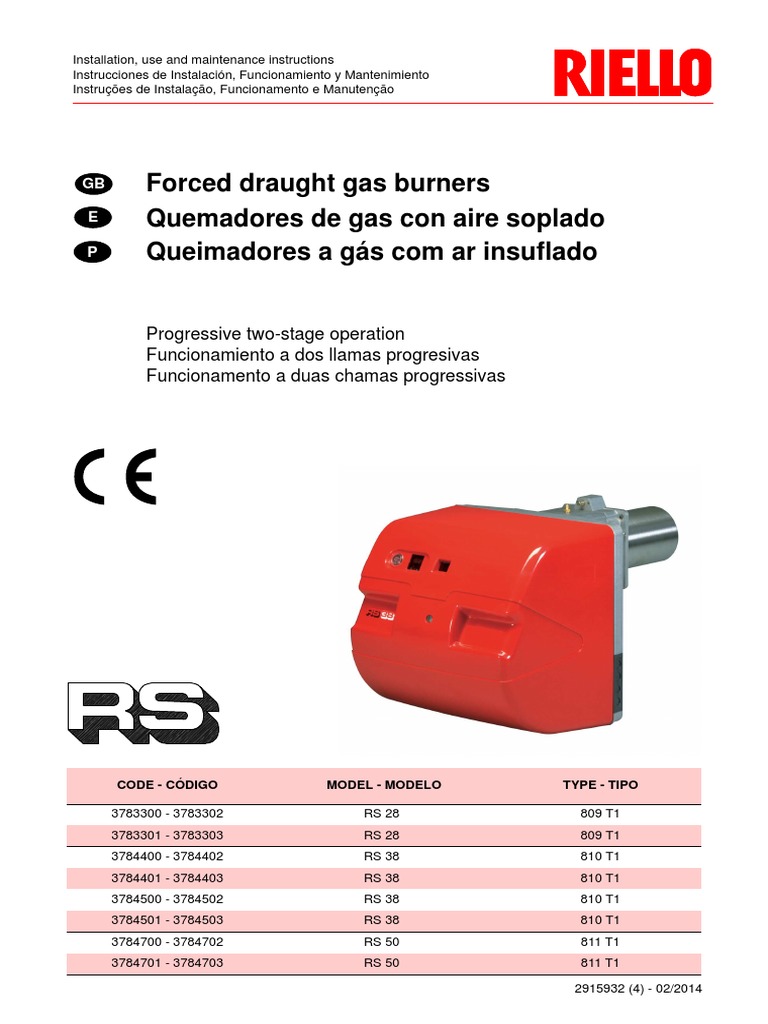 Install, operate and maintain forced draught gas burners | PDF | Rocket ...