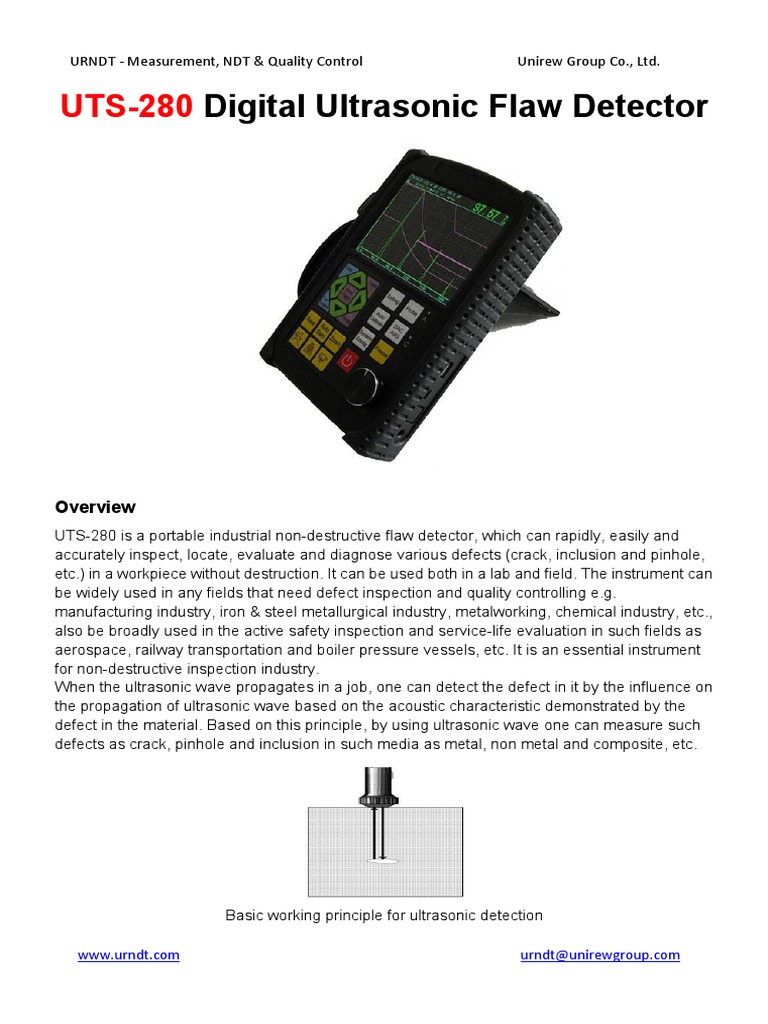 Digital Ultrasonic Flaw Detector | PDF | Nondestructive Testing ...