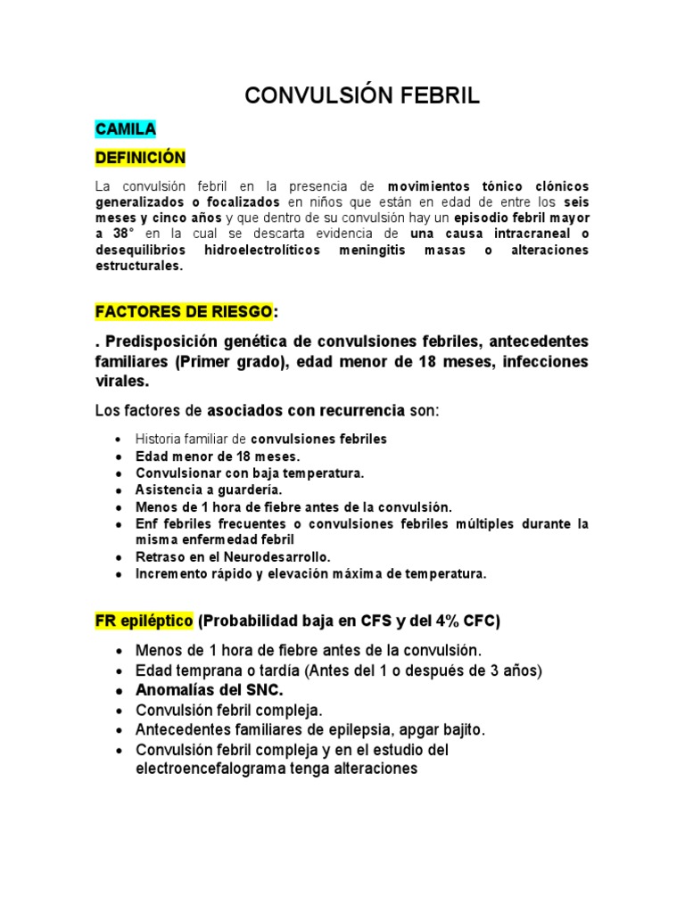 CONVULSIÓN FEBRIL (Recuperado Automáticamente) | PDF | Meningitis ...