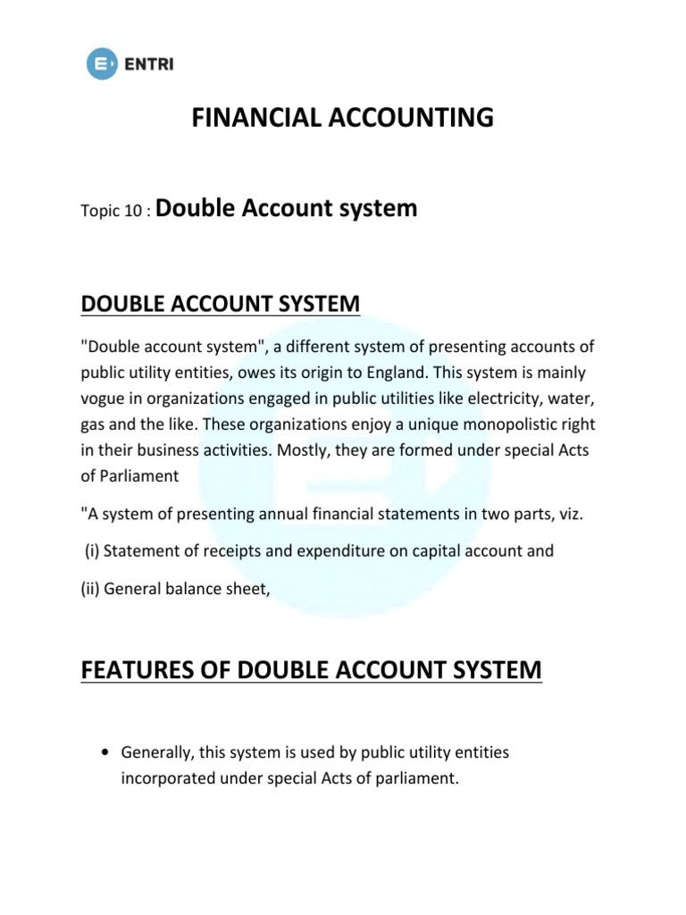 Double Account System | PDF | Expense | Debits And Credits