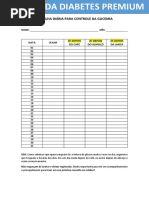Controle Semanal de Glicemia | PDF