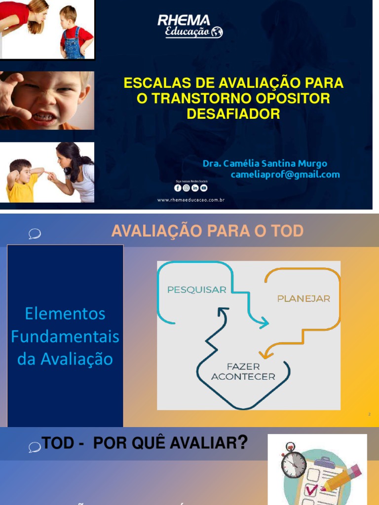 Escalas de Avaliação para TOD | PDF | Testes psicológicos | Psicologia