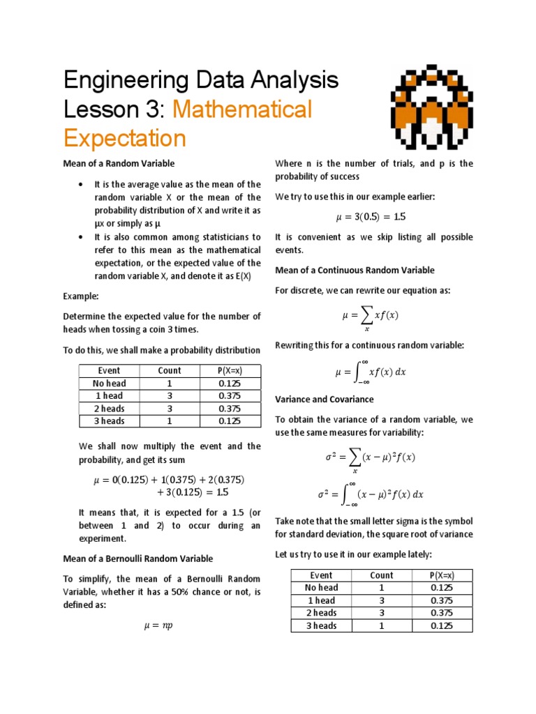 Eda Lesson 3 Pdf Variance Mean