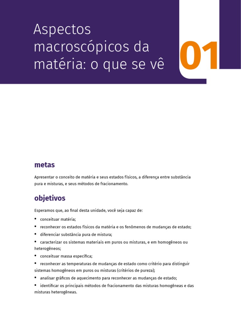PVC1 Qui Un01 | PDF | Mistura | Ciências Físicas