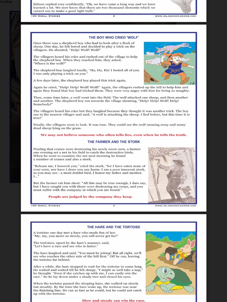 100 Moral Stories For Kids PDF | PDF