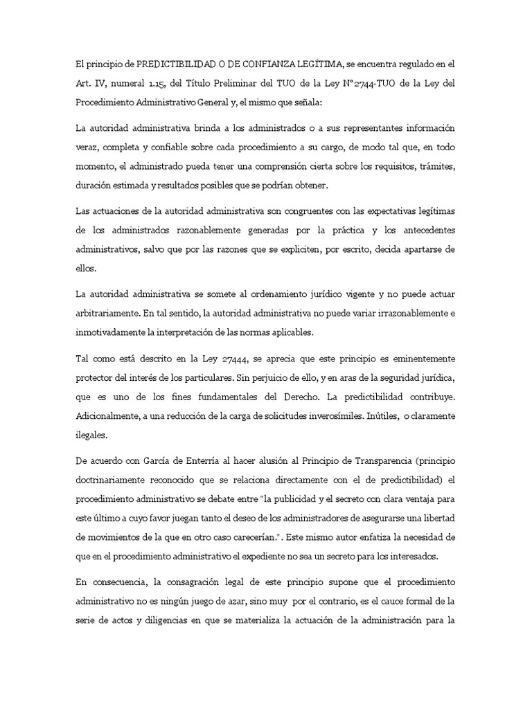 PREDICTIBILIDAD | PDF | Gobierno | Principios éticos