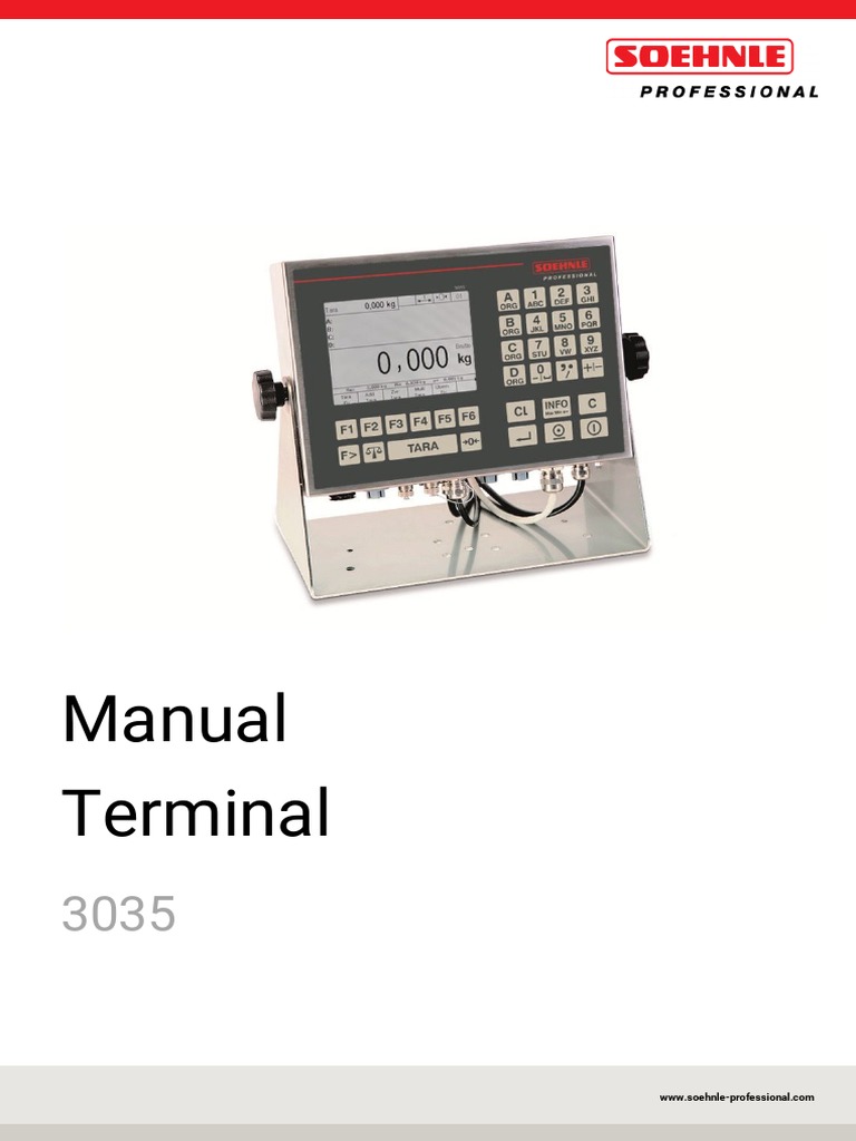 SOEHNLE Handbook-3035 | PDF | Calibration | Computer Terminal