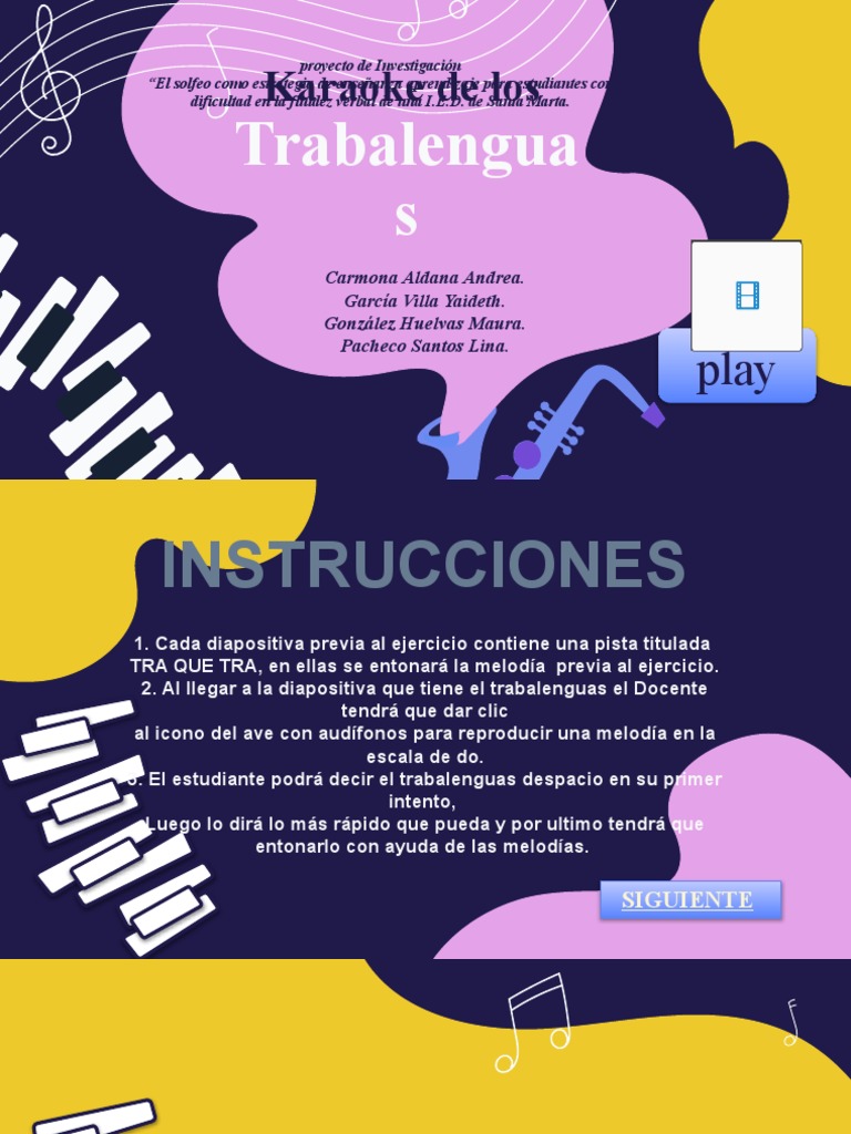 Actividad 3 - Karaoke de Trabalenguas | PDF