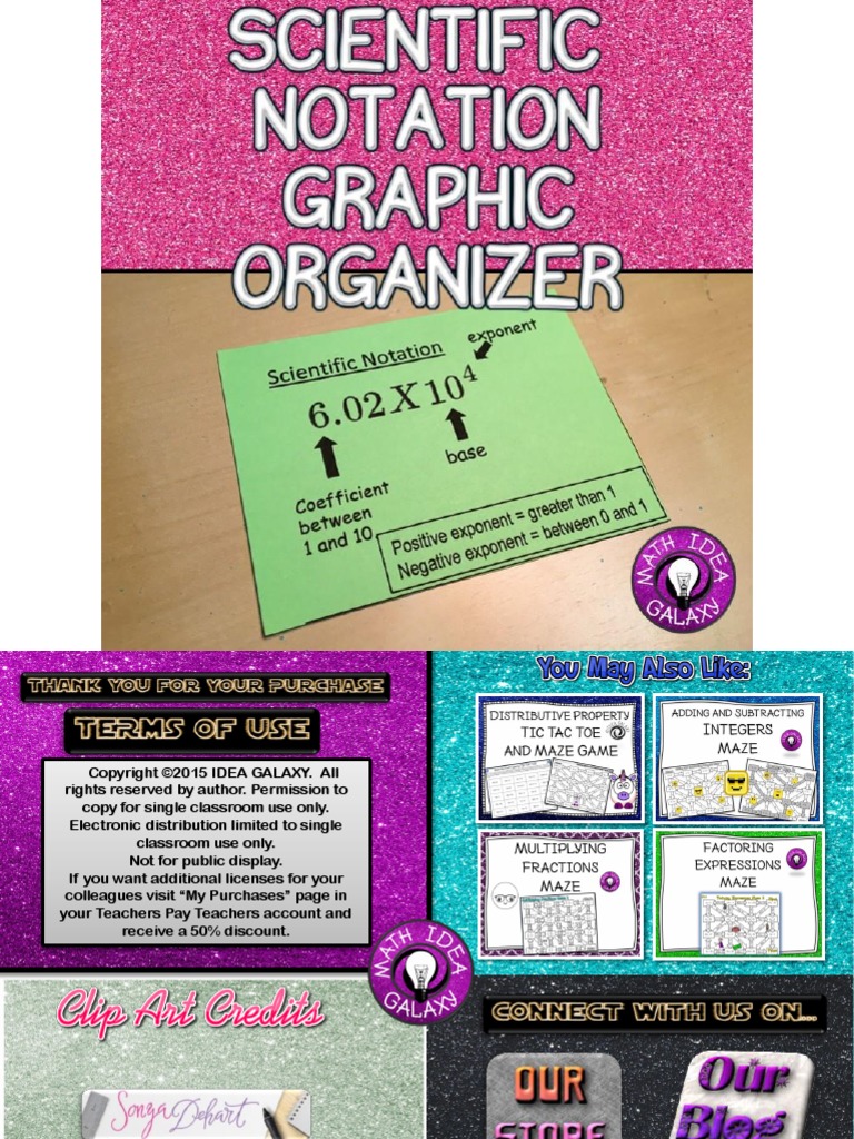 Scientific Notation Graphic Organizer | PDF | Exponentiation