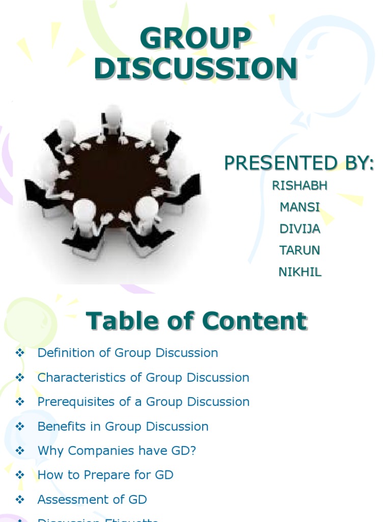 Group Discussion | PDF | Etiquette | Leadership