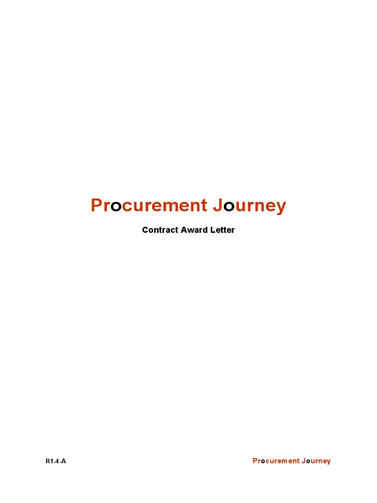 Contract Award Letter - 0 | PDF