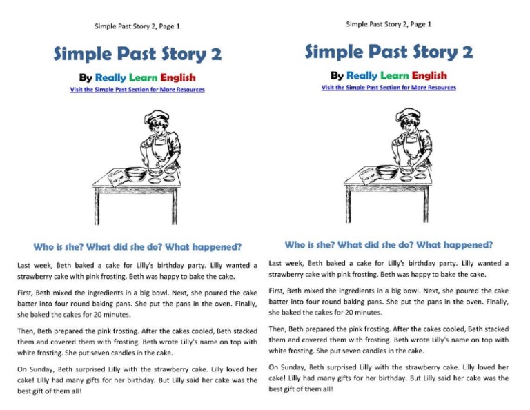 Simple Past Story Pdf
