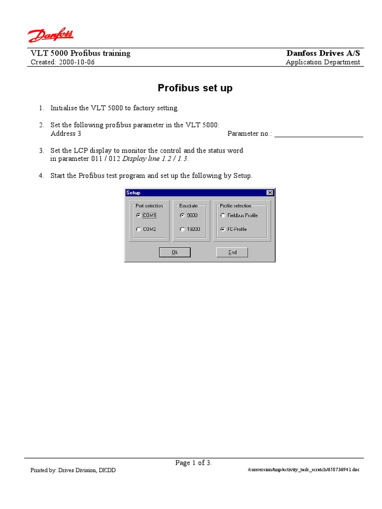 Profibus Setup GB | PDF