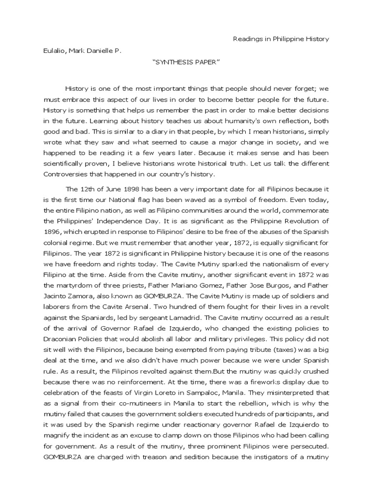 Synthesis Paper-Lesson 3 (Final Major Written Output) | PDF | Philippines