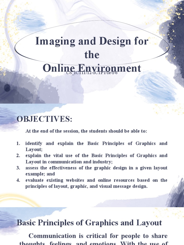 Imaging and Design For The Online Environment: CS - ICT11/12-ICTPT-Ie-f ...
