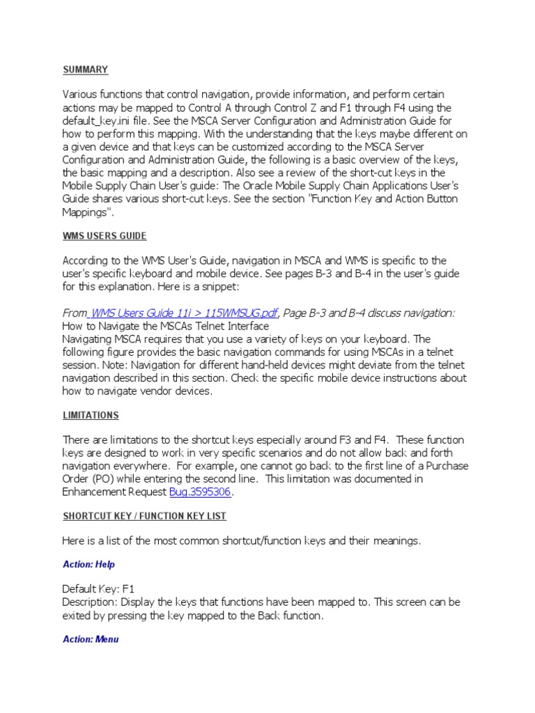 MSCA Keys | PDF | Keyboard Shortcut | System Software