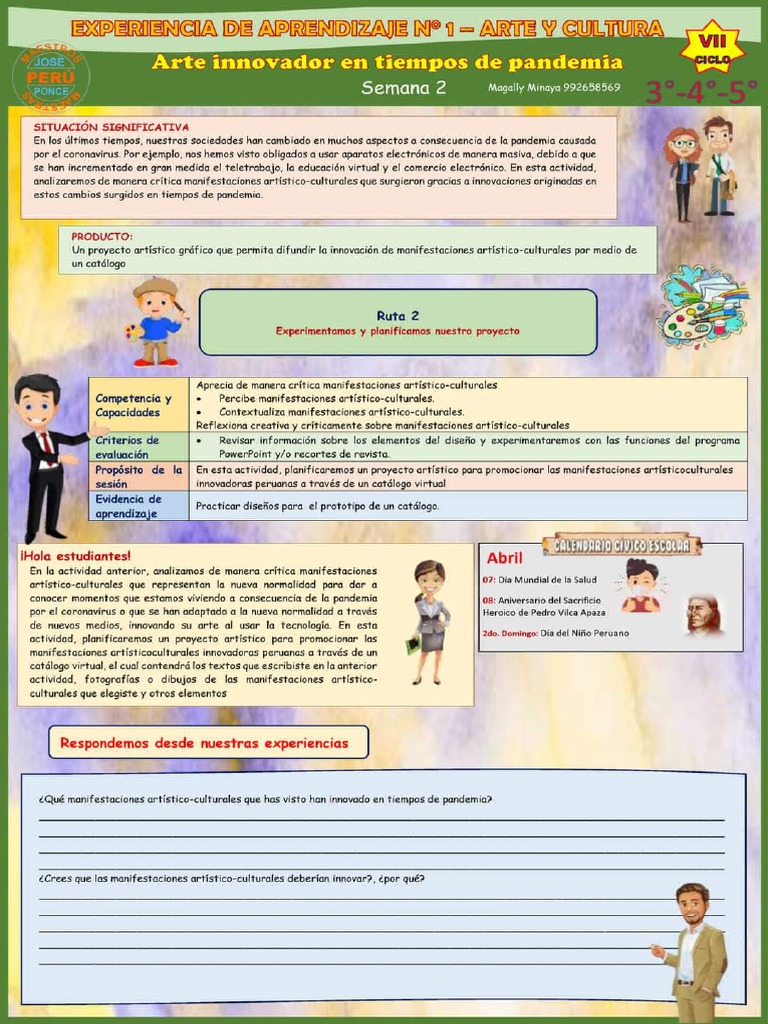 Arte Actividad 02 Ciclo VII 3,4 y 5 | PDF