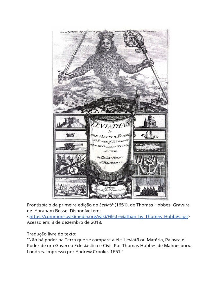 His8 02und01 Frontispicio Da Primeira Edicao Do Leviata | PDF