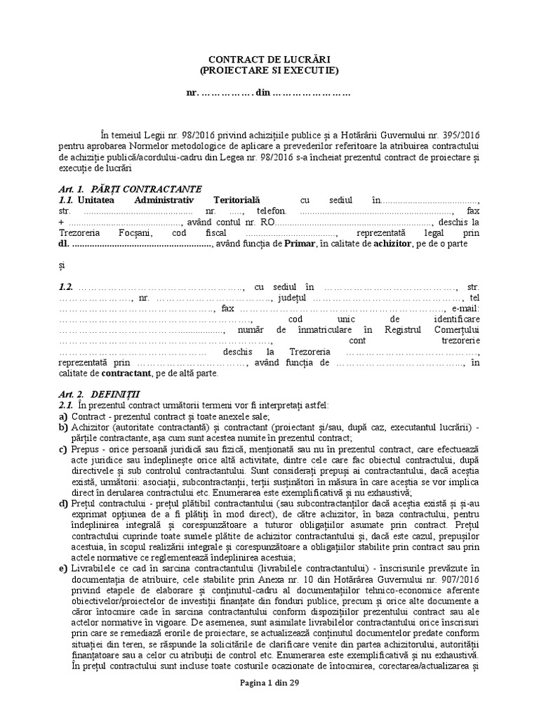 CONTRACT LUCRARI (P+E) - Semnat | PDF