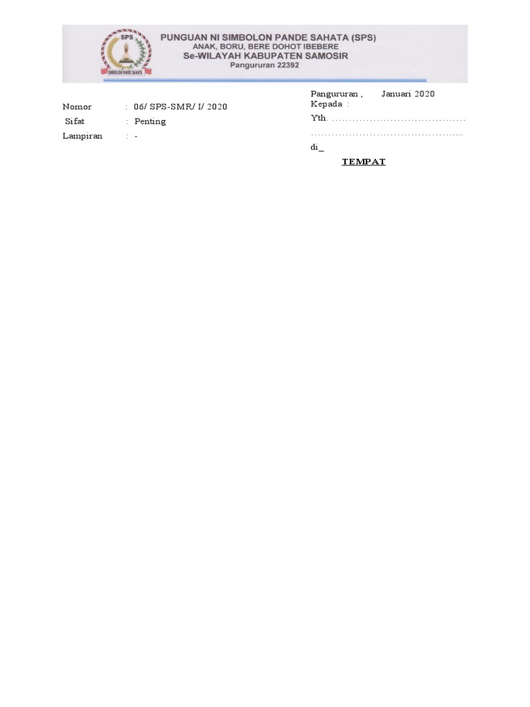 Kop Surat Sps | PDF