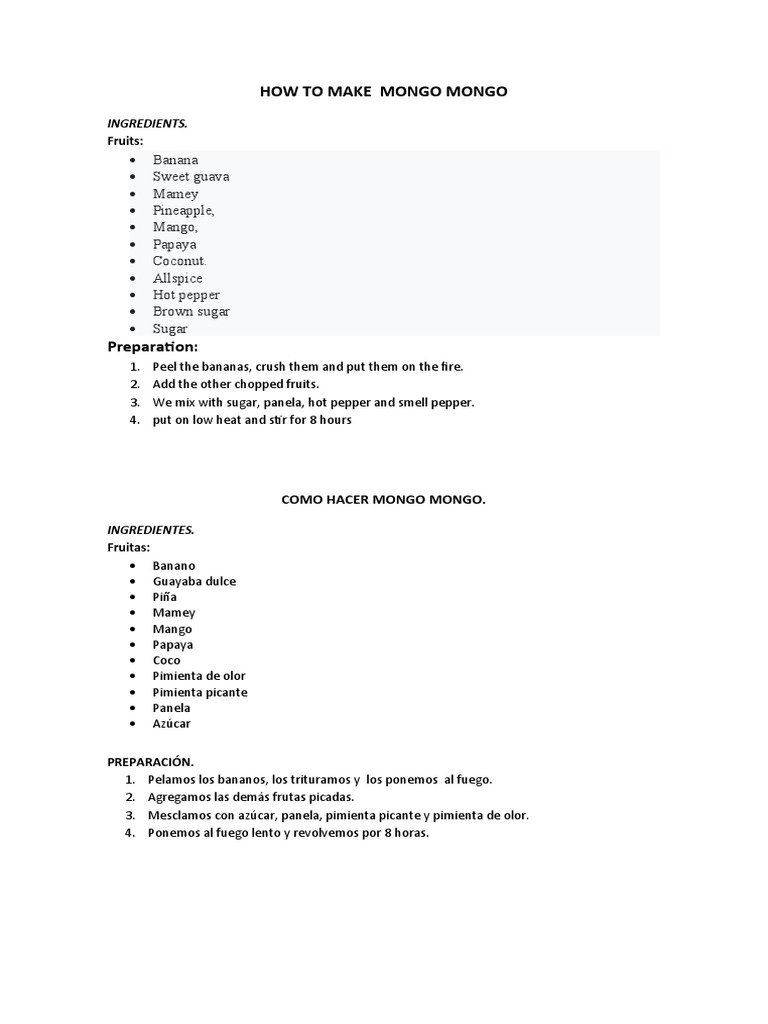 How To Make Mongo Mongo | PDF