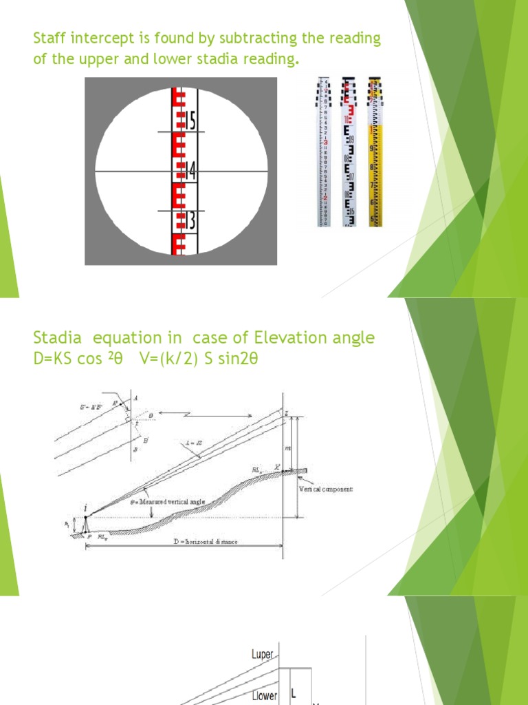 Tacheometric Surveying- Methods, 111 | PDF