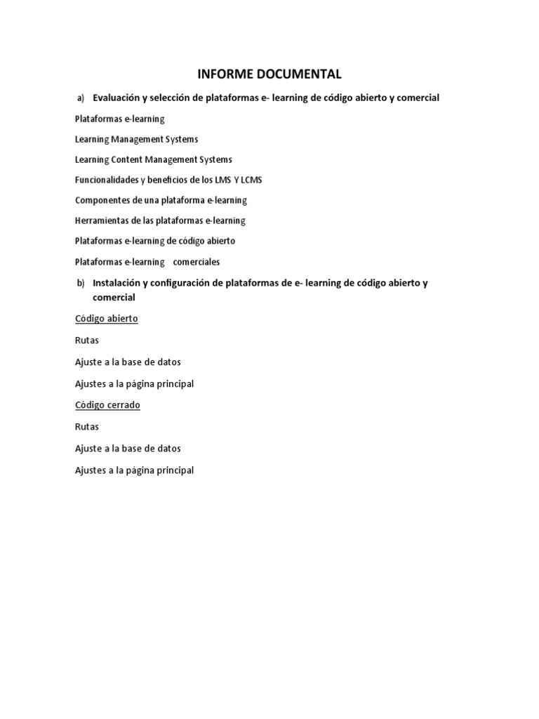 Informe Documental | PDF | Informática