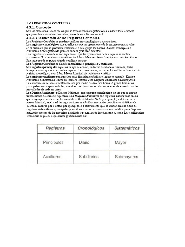 Clasificación de Registros Contables | PDF