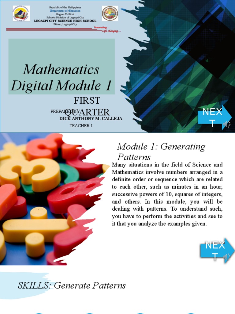 Mathematics-10 Q1 Module-1.ppsm | Download Free PDF | Sequence | Mathematics