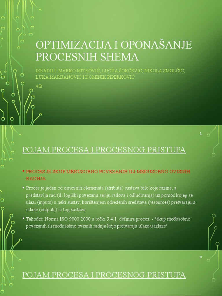 Optimizacija I Oponašanje Procesnih Shema | PDF