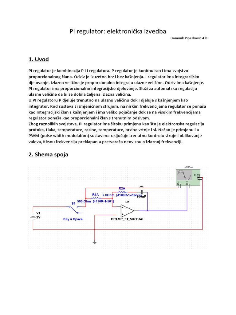 PI Regulator Dominik Piperković | PDF