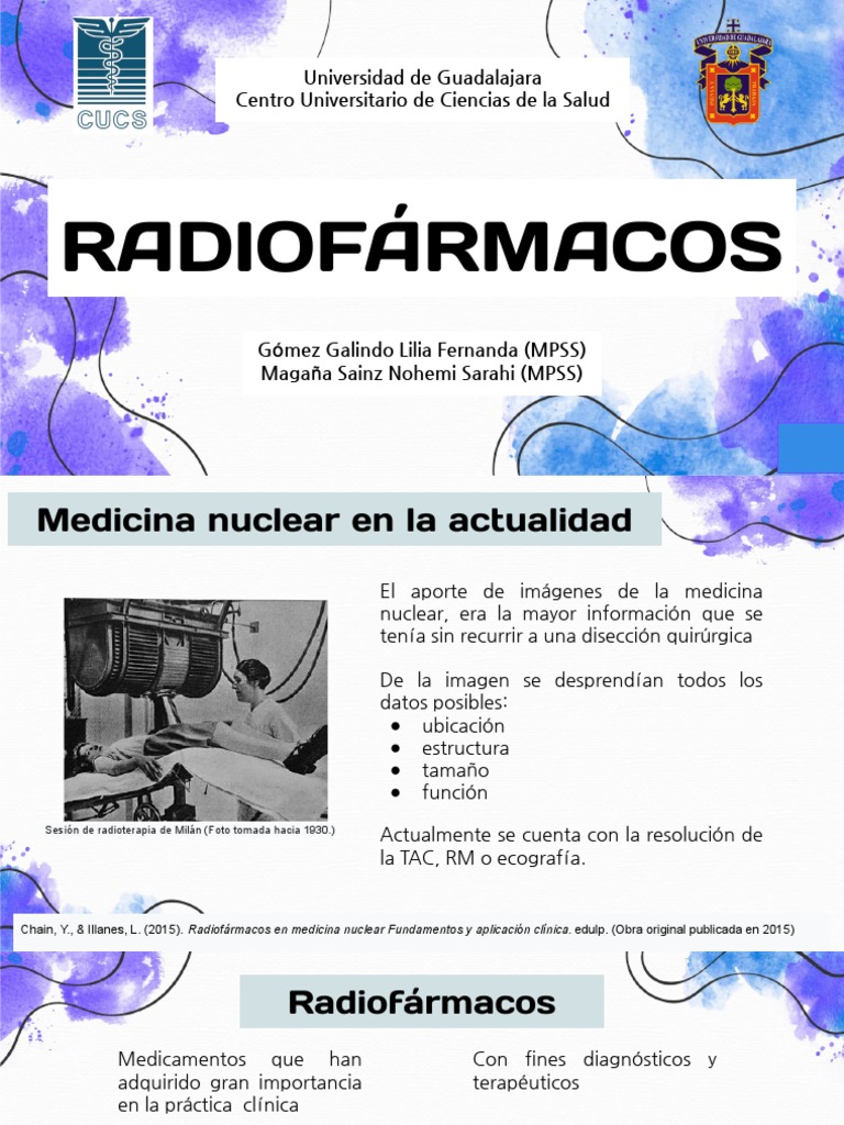 RADIOFARMACOS | PDF | Medicamentos con receta | Medicina Nuclear
