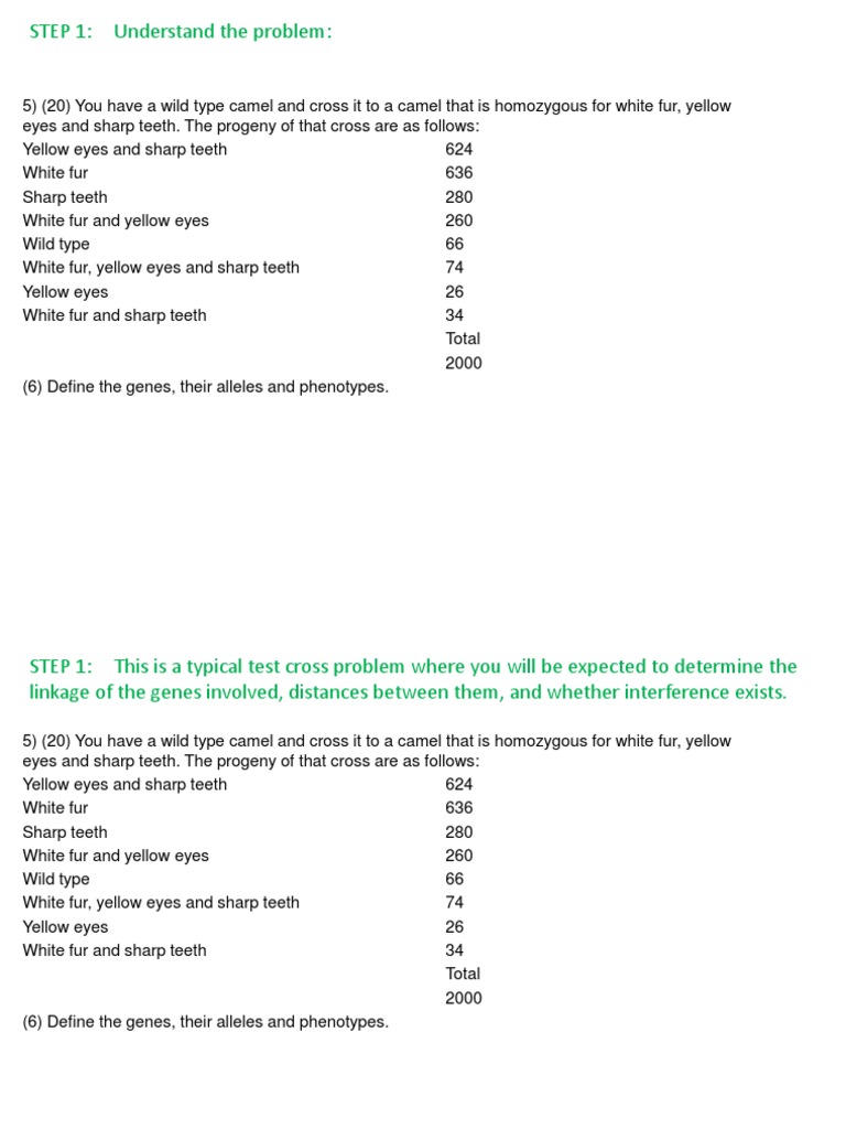 Genetics Help Linkage Problem | PDF | Zygosity | Wild Type