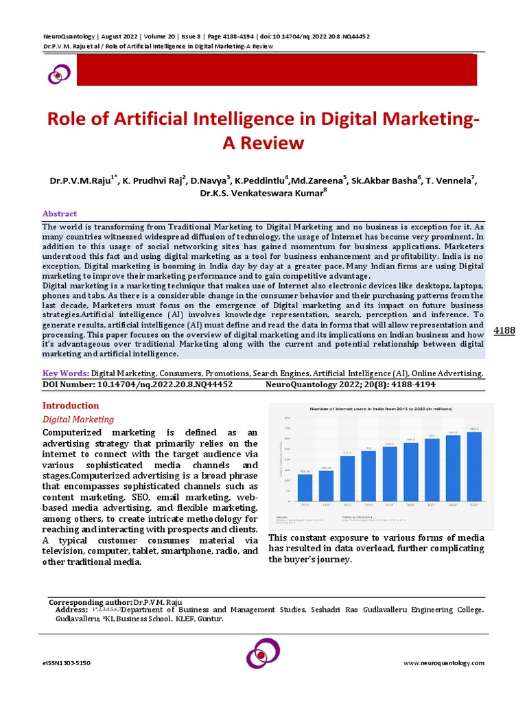 AI's Impact on Digital Marketing | PDF | Digital Marketing | Artificial ...