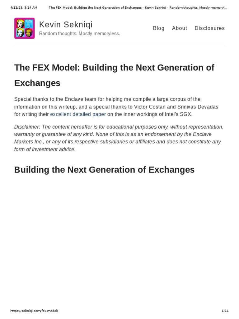 The FEX Model | Download Free PDF | Trusted Computing | Encryption