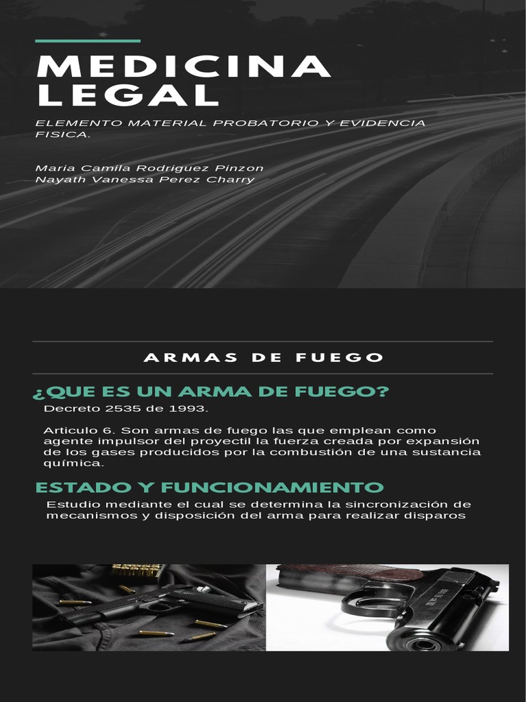 Medicina Legal | PDF | Proyectiles | Armas de fuego