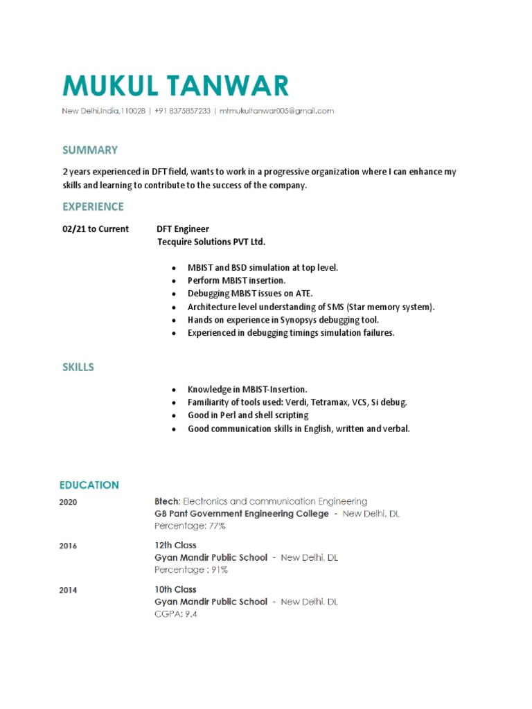 Mukul Resume | PDF