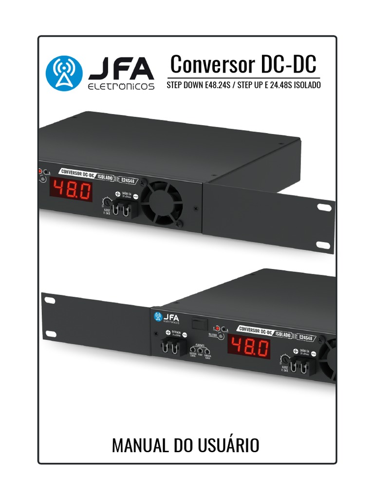 Manual Jfa Conversor DC DC Step Down E48.24S Step Up 24.48S Isolado | PDF | Engenharia Elétrica ...