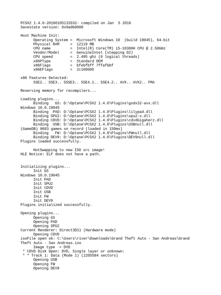 Emu Log | PDF | Booting | Computer File
