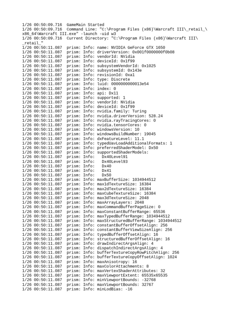 War 3 Log | PDF | Computer Hardware | Computer Architecture