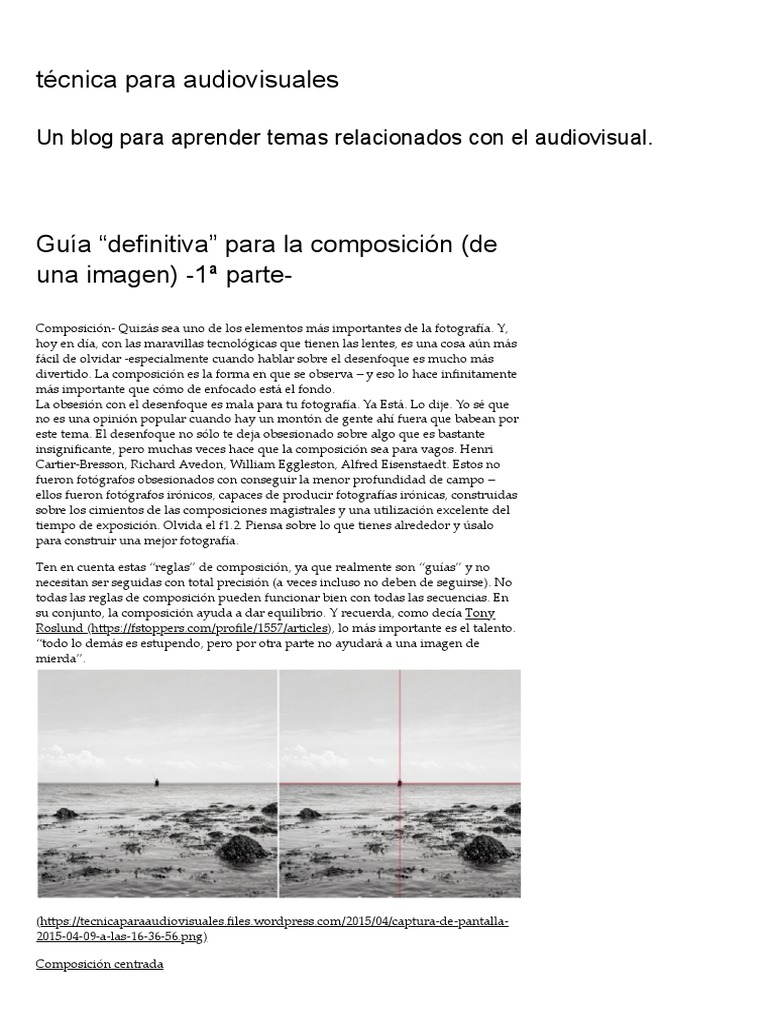 Guía "Definitiva" para La Composición (De Una Imagen) - 1 Parte ...