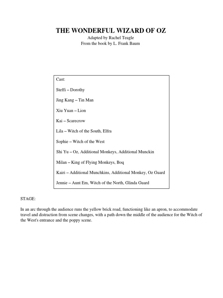 The Wonderful Wizard of Oz | PDF | Dorothy Gale | Tin Woodman