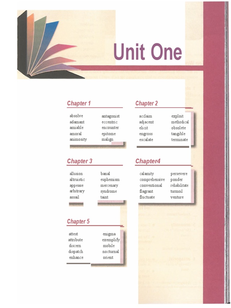 Improving Vocabulary Unit 1 | PDF