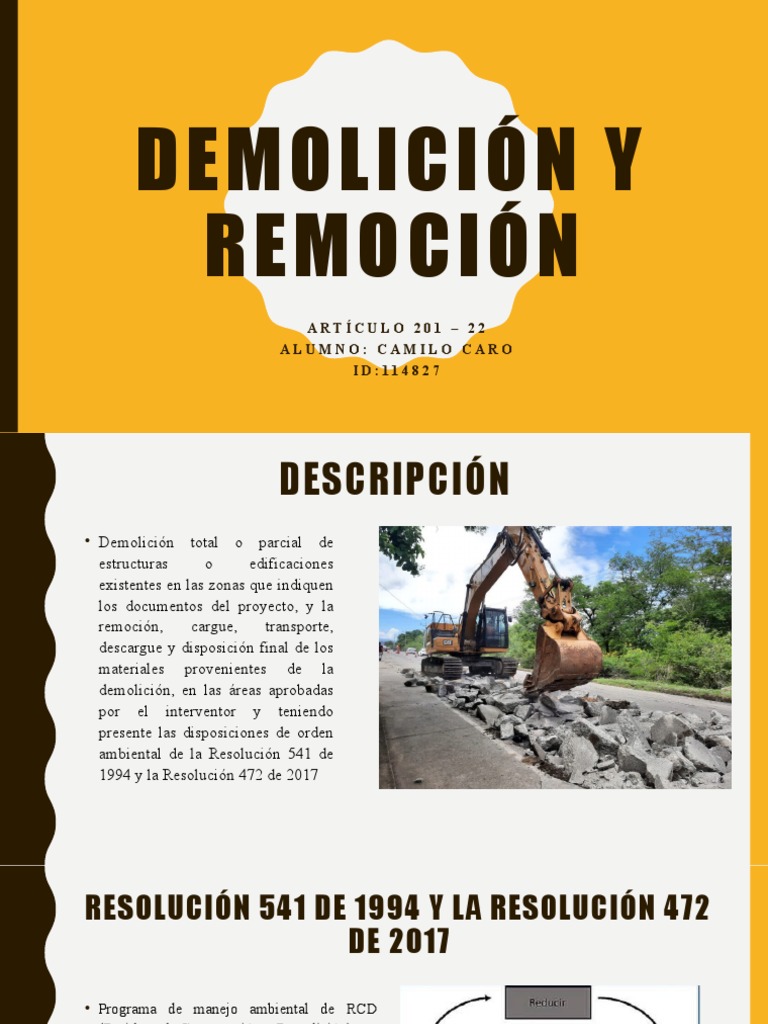 Demolición y remoción | PDF